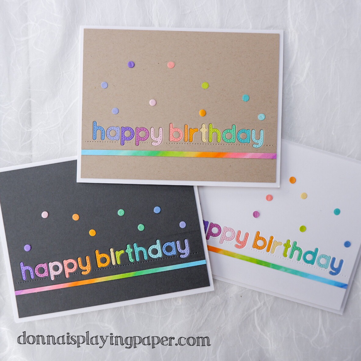 Rainbow Birthdays – Donna is Playing Paper
