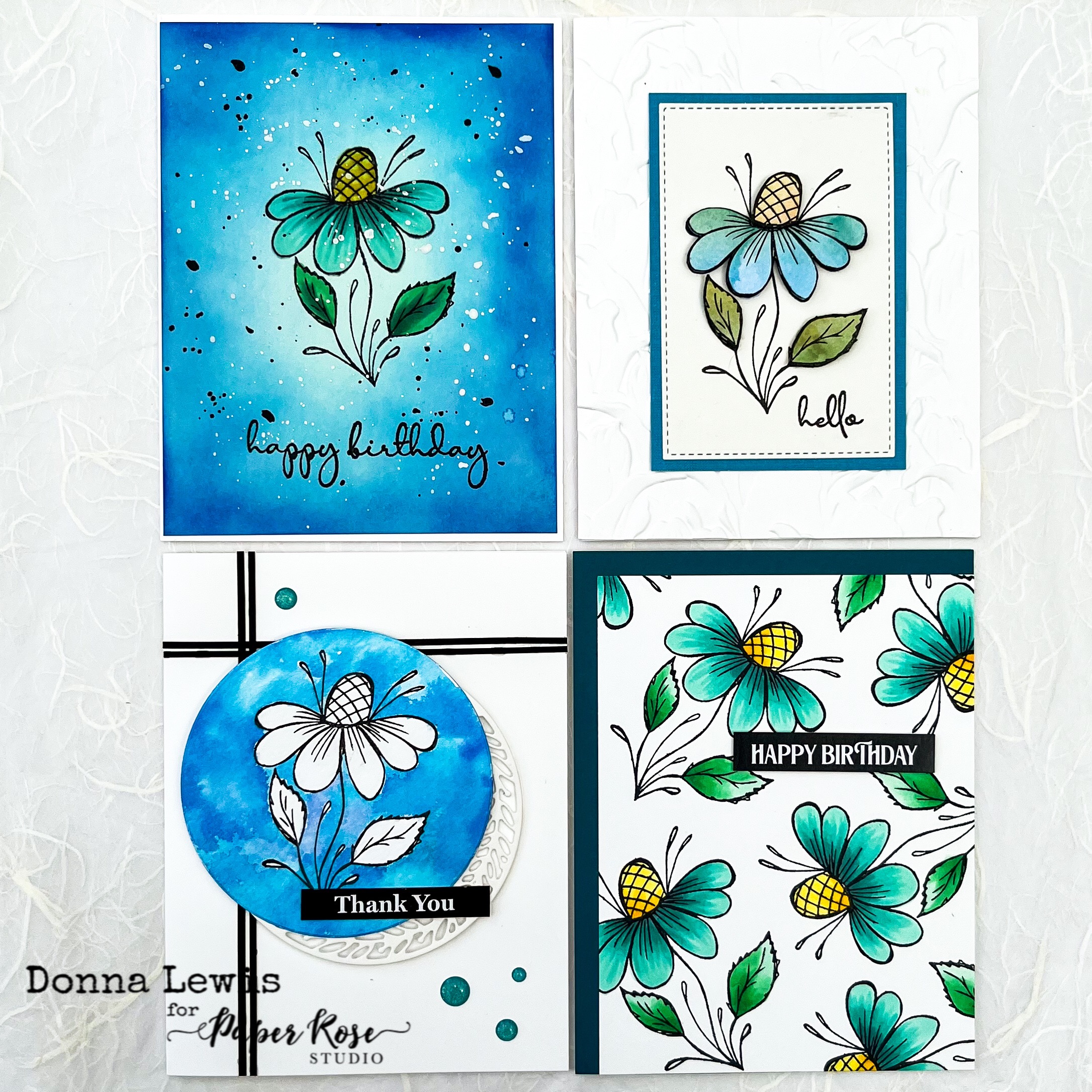 good things come in small packages- one stamp four ways! – Donna is ...
